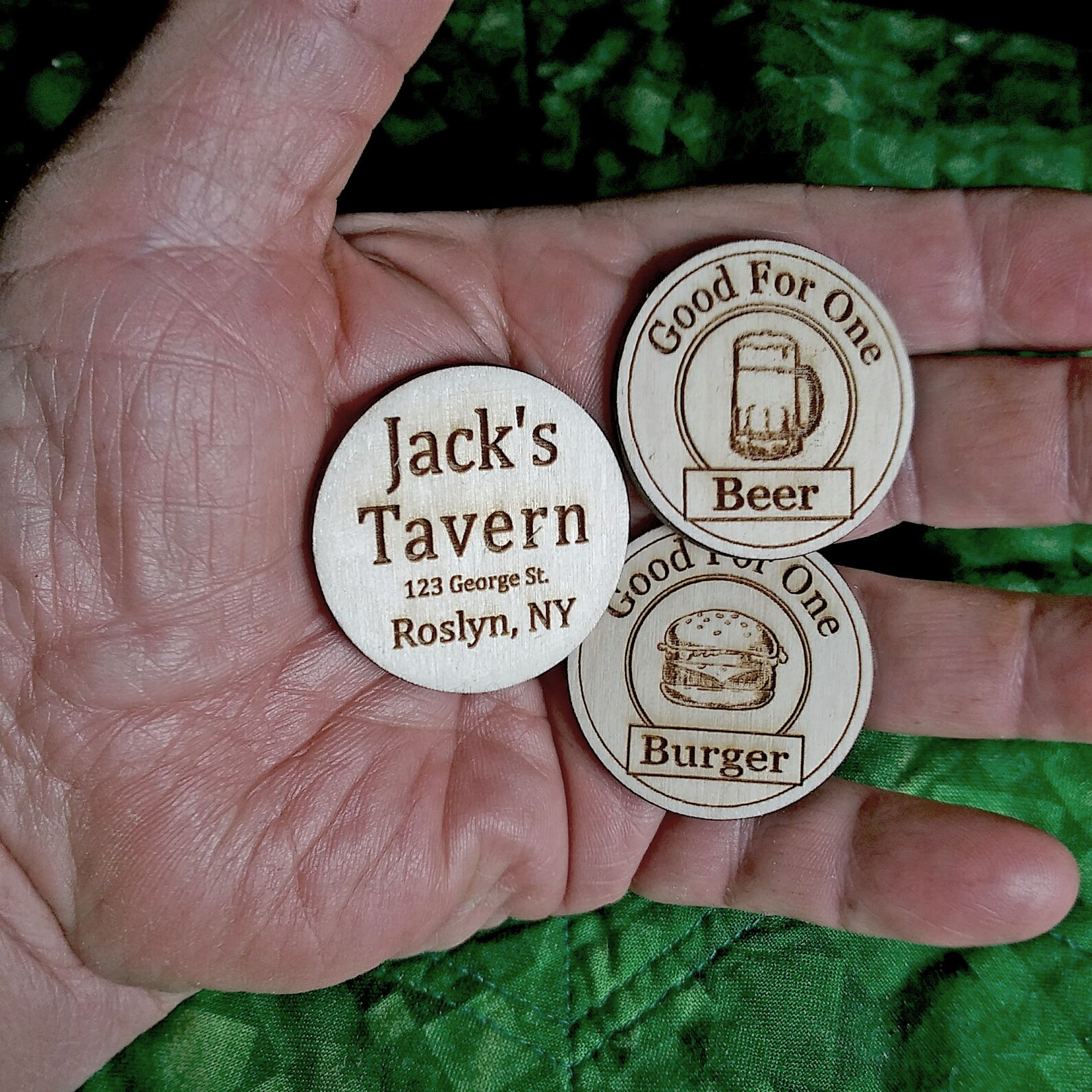 100 Custom one Beer Wooden Drink Tokens - Etsy