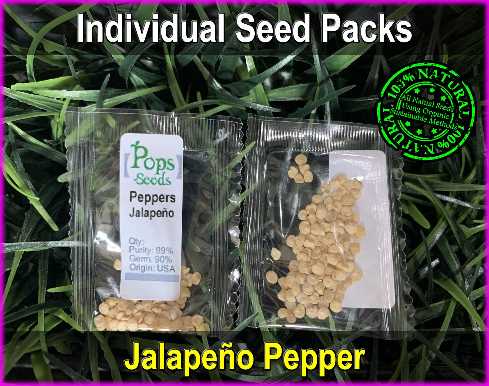 Heirloom Jalalpeño Pepper Seed Packs Organic Jalapeño Seeds - Etsy