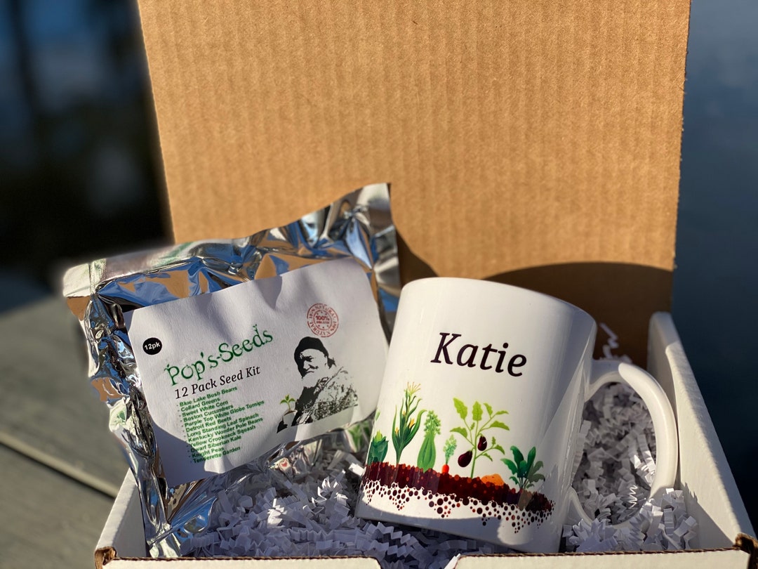 Personalized Mug and Garden Seed Gift Set 12 Pack Survival - Etsy