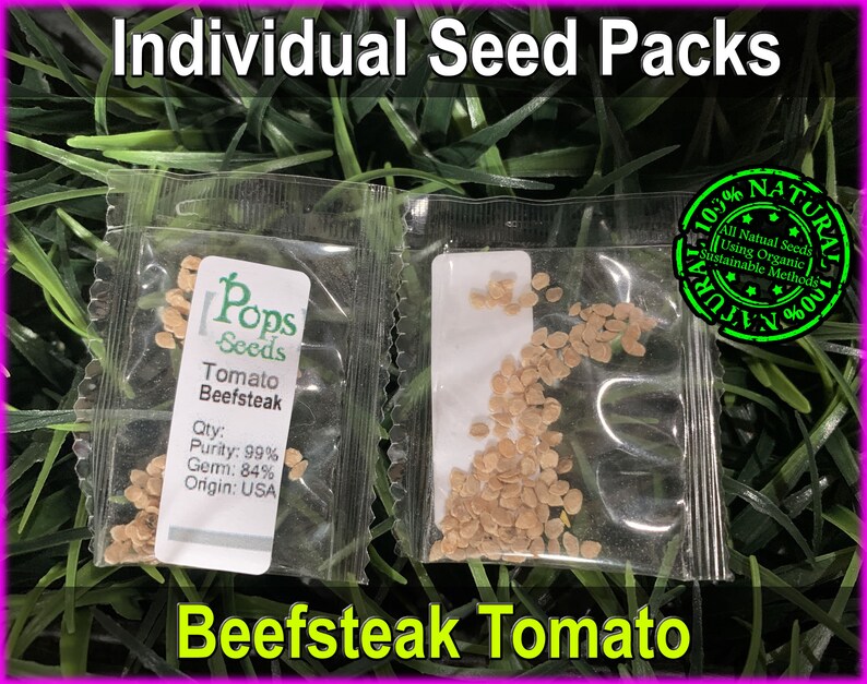 Beefsteak Tomato Seed Packs Organic Beefsteak Tomato Seeds | Etsy