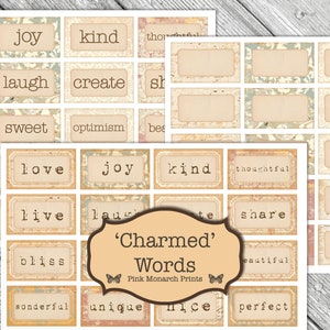 Charmed Words, Junk Journaling Words, Words for Junk Journals ...