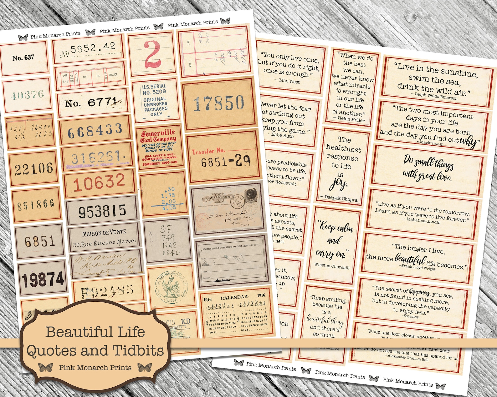 Beautiful Life Quotes and Tidbits, Digital Words, Embellishments for ...