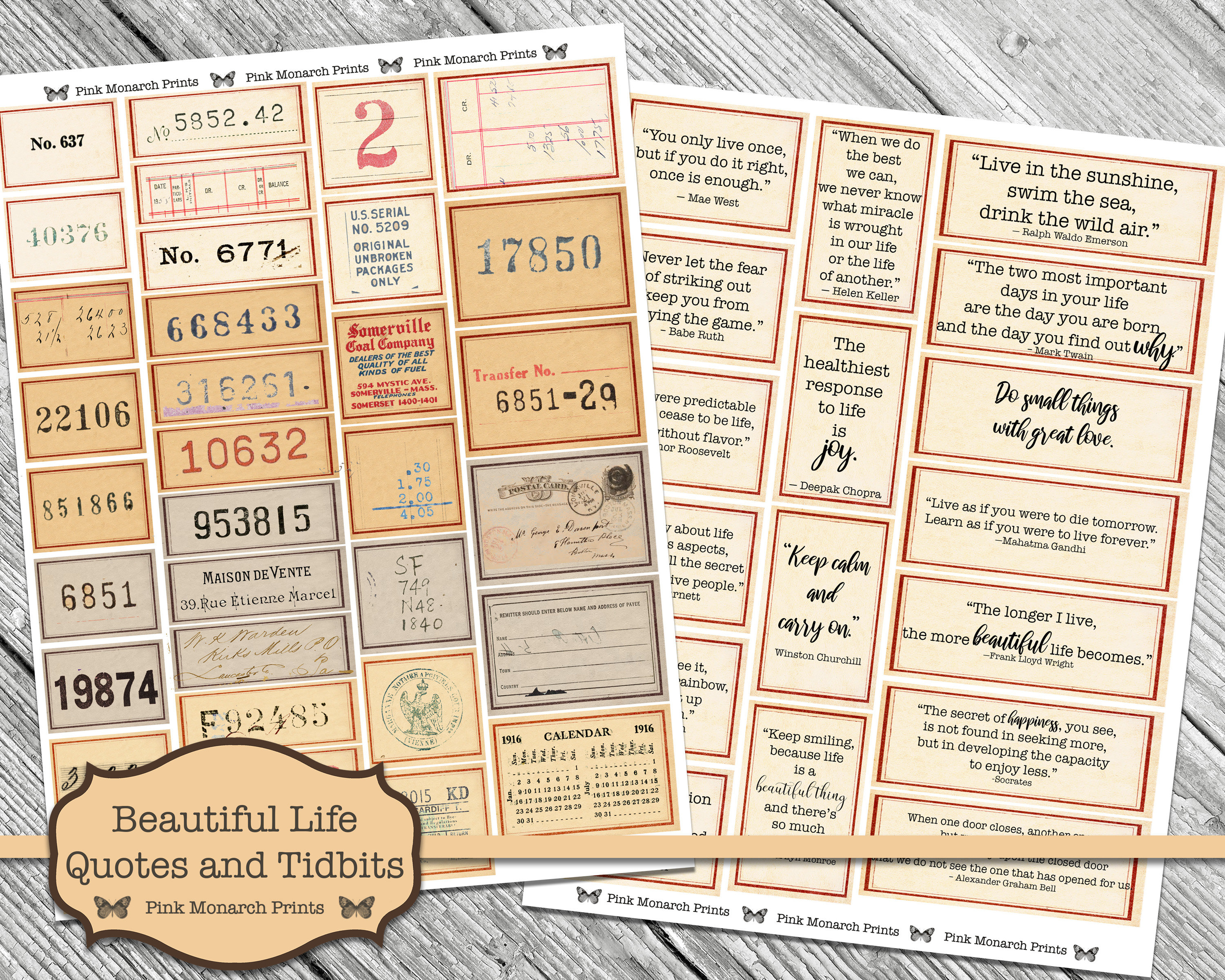 Beautiful Life Quotes and Tidbits, Digital Words, Embellishments for ...