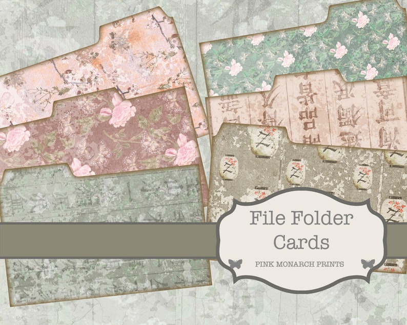 Printable File Folder Mini File Folders Asian Junk Journal - Etsy Australia