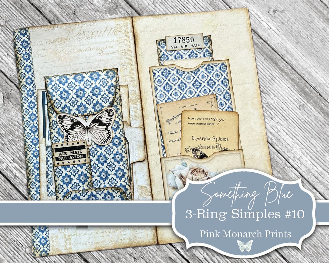 Something Blue Junk Journal Kit #10: Scrapbooking Folio (digital ...