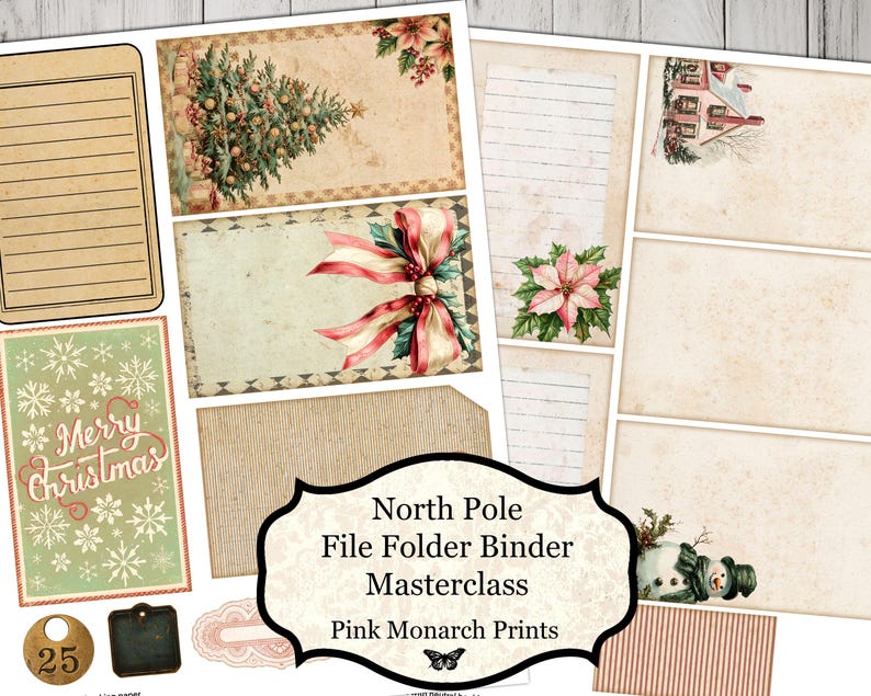North Pole File Folder Binder, Masterclass, Christmas Folio, Digital ...