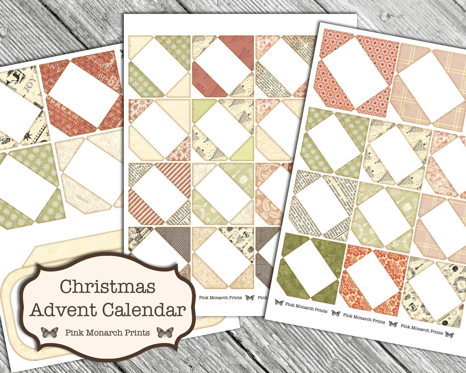 Printable Christmas Advent Calendar, Printable Papers, November ...