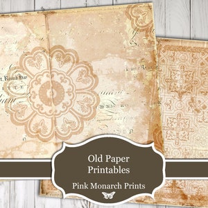Old Paper, Printable, Junk Journal Printable, Vintage, Scrapbooking ...