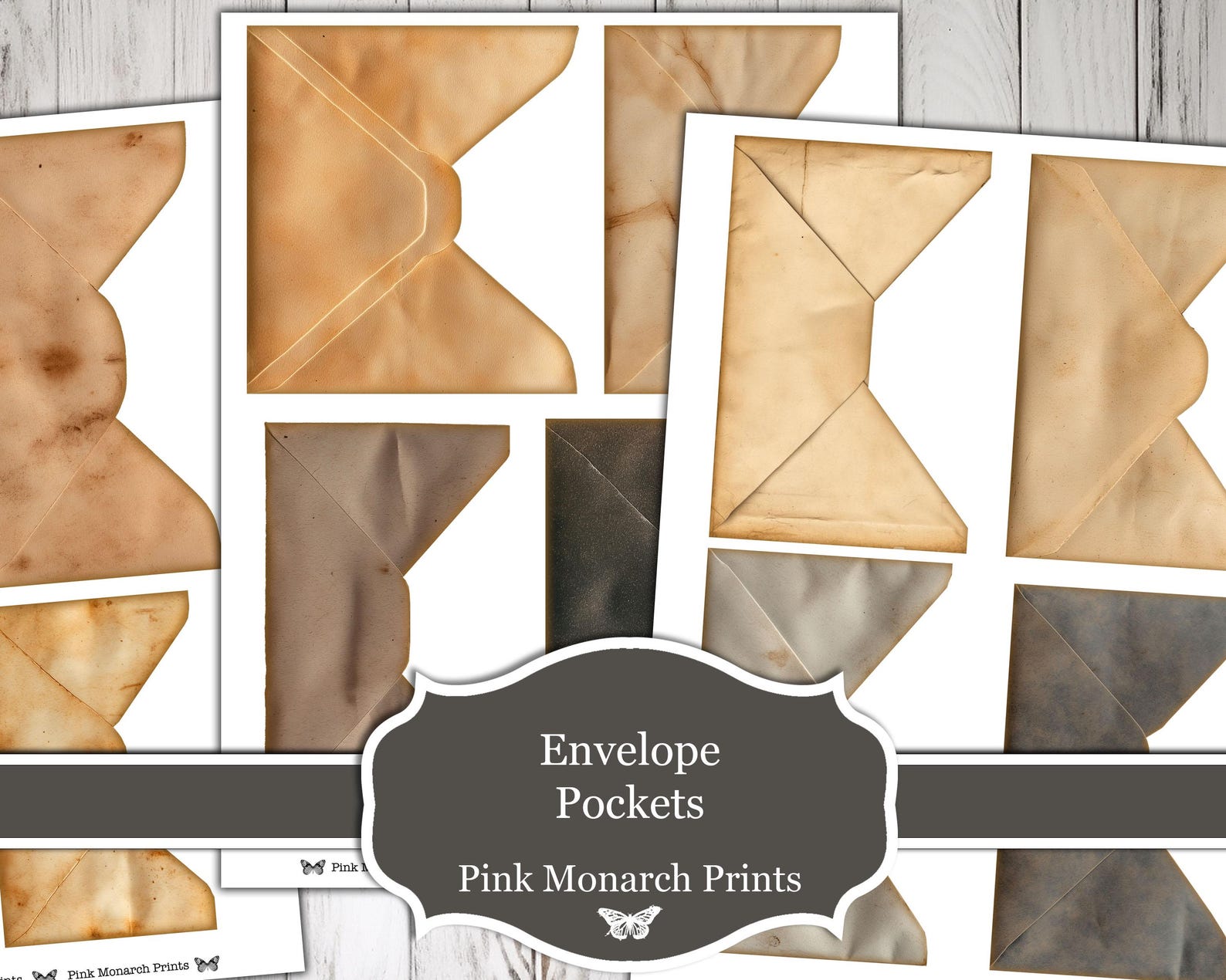 Envelope Pockets, Digital Junk Journal, Printable, Junk Journal Kit ...