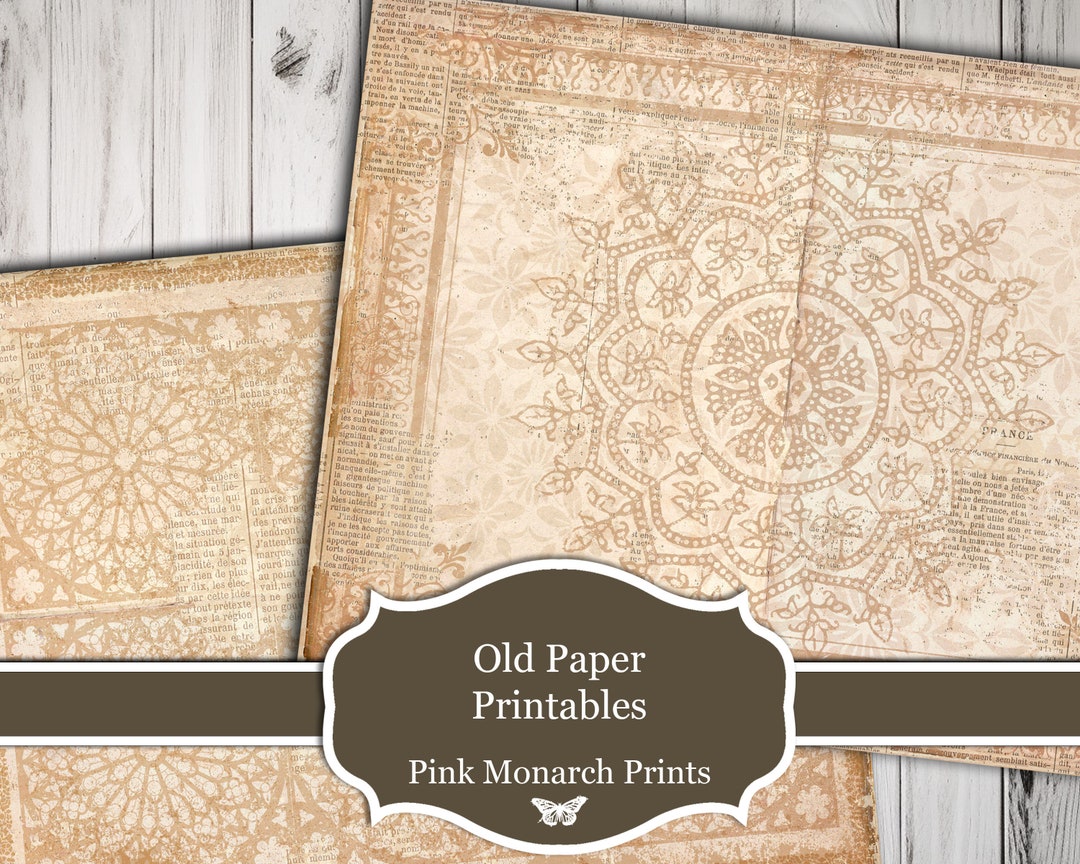 Old Paper, Printable, Junk Journal Printable, Vintage, Scrapbooking ...