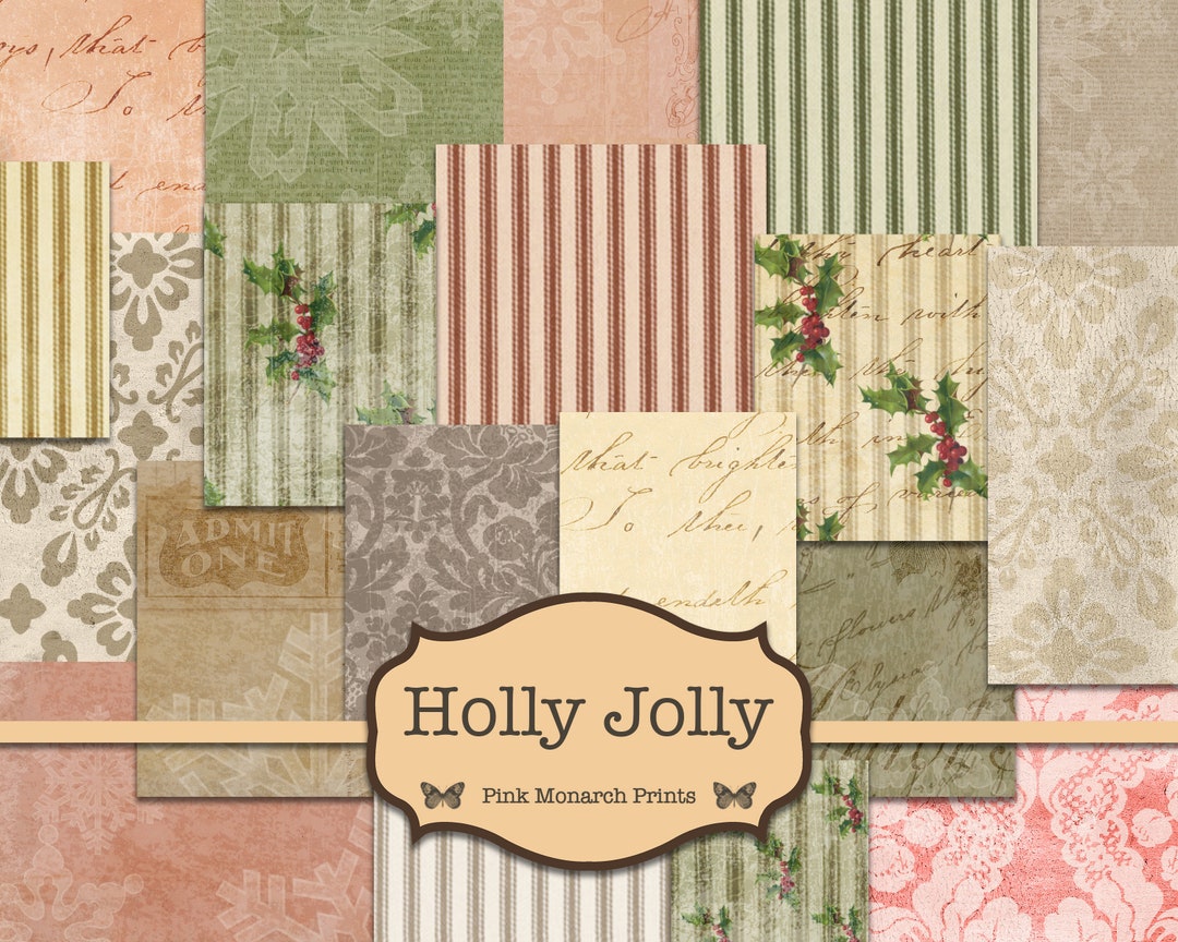 Junk Journal Kit, Junk Journaling Christmas, Digital Christmas Papers ...