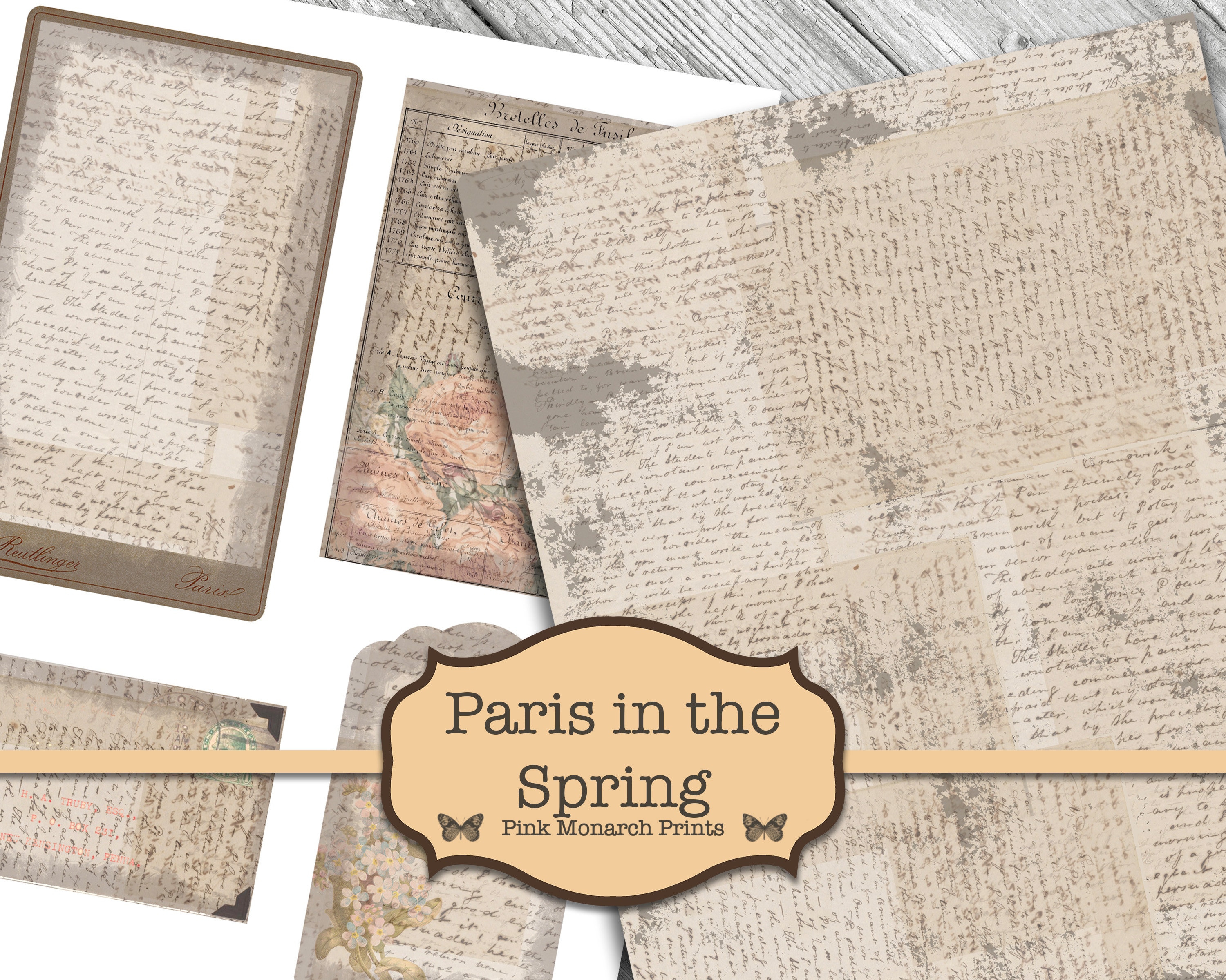 Digital Vintage Paper Vintage Junk Journaling Set Digital - Etsy