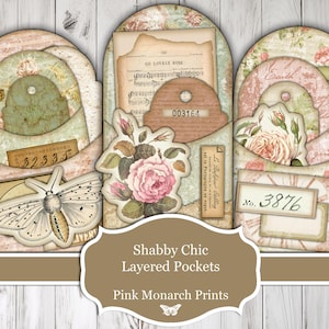 Shabby Chic Layered Pockets, Freebie Monthly Kit Club Members, Junk ...