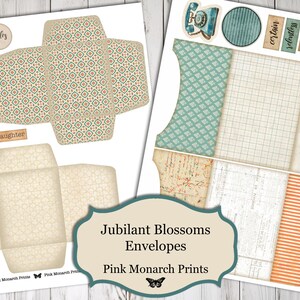 Jubilant Blossoms, Envelope Varieties, Shabby Chic, Junk Journal Kit ...