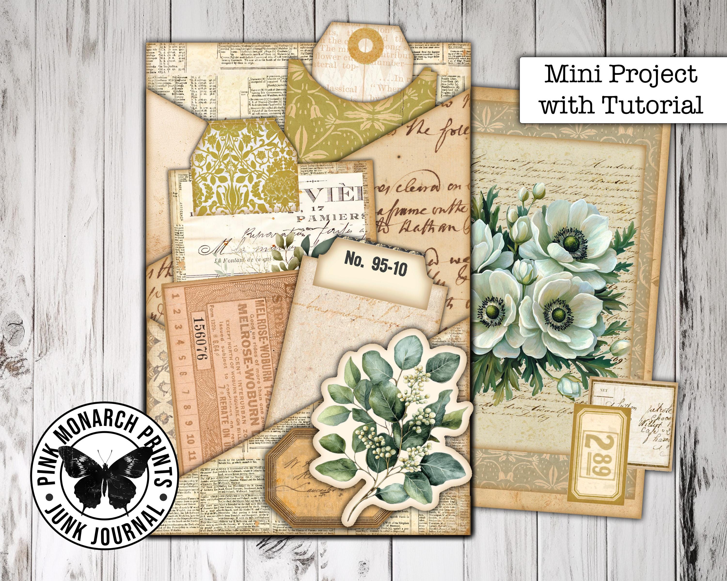 Evergreen Junk Journal Kit: 60 Pages, Large Printable Collection for ...