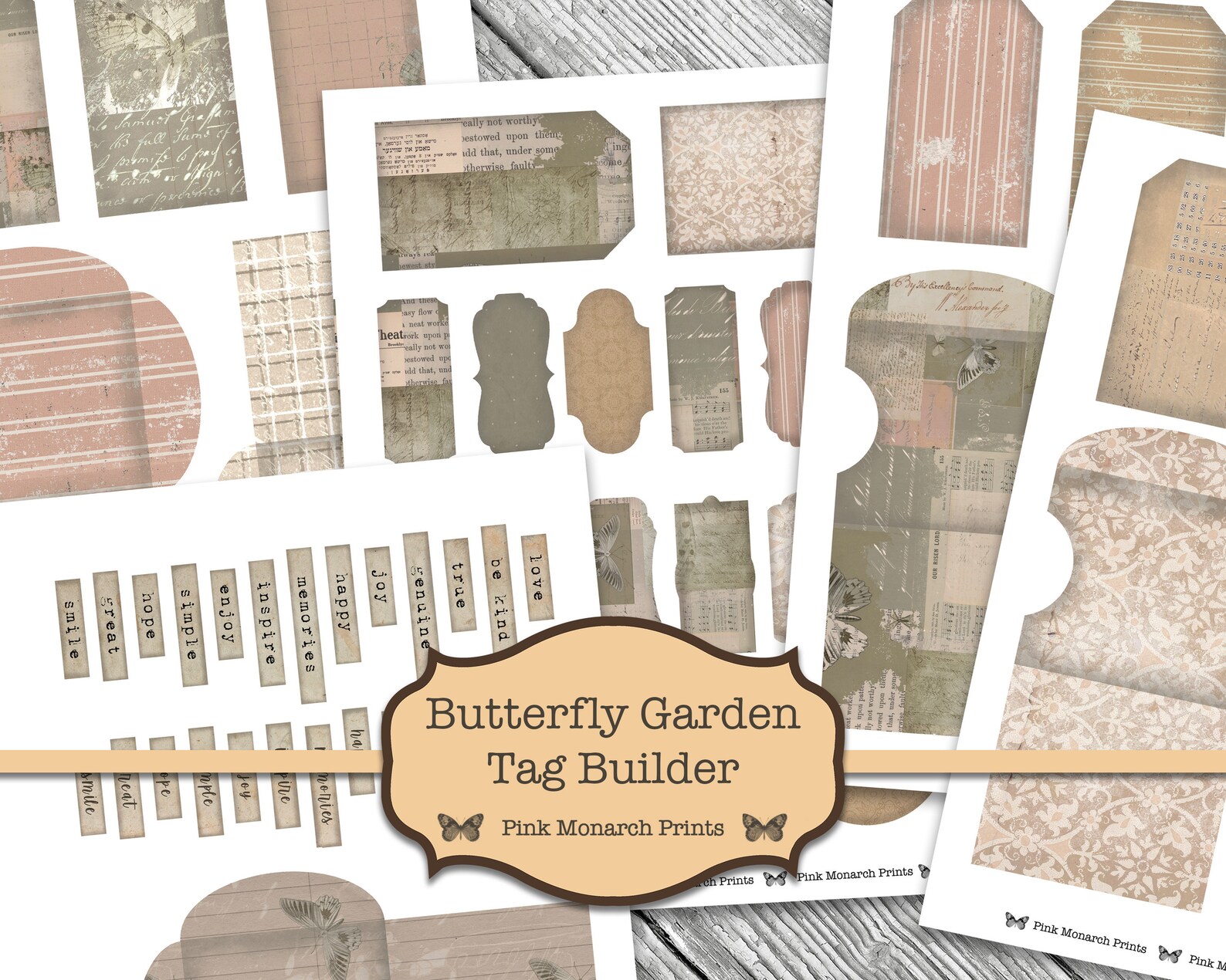 Vintage Tag Builder Junk Journal Kit Junk Journaling - Etsy