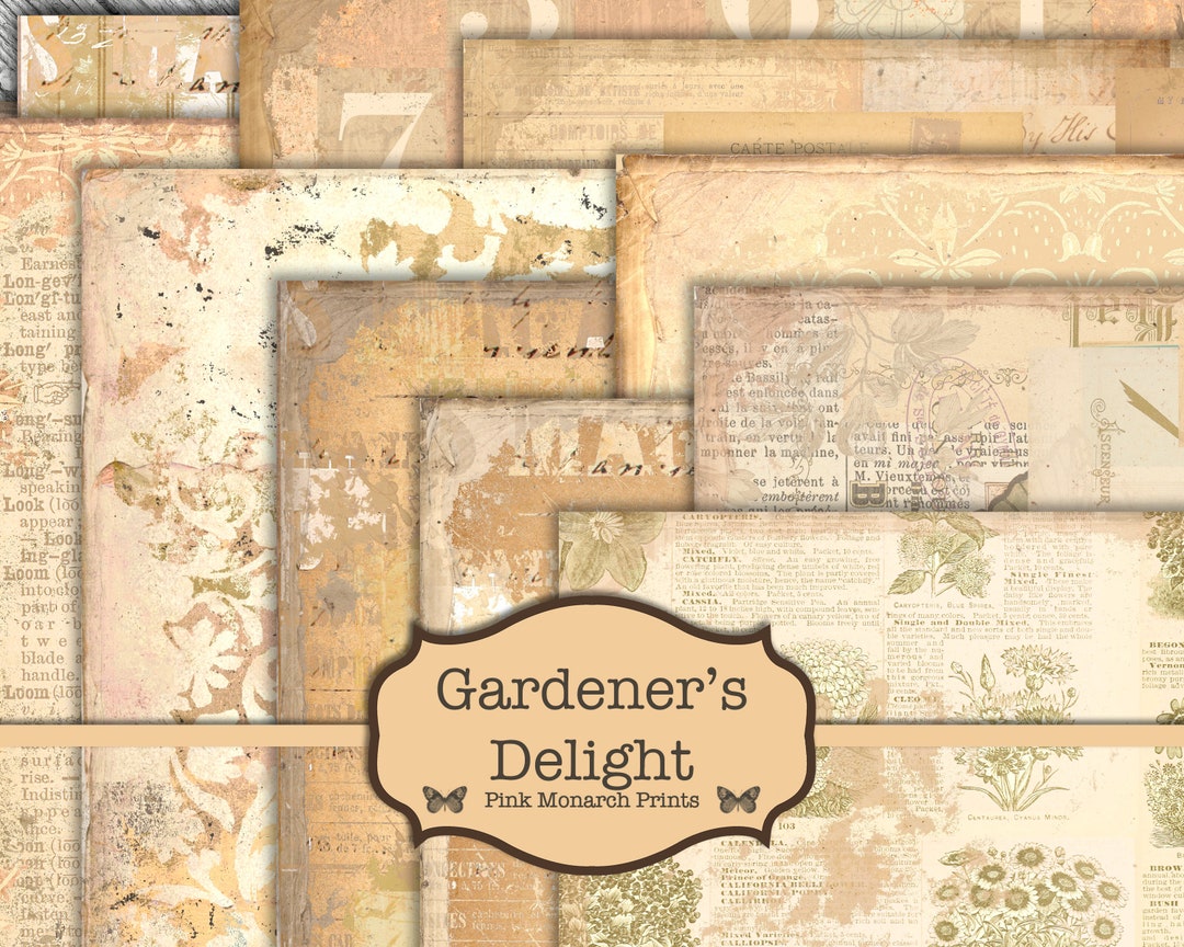 Gardeners Delight Papers, Junk Journal Kit, Digital Junk Journal, Junk ...