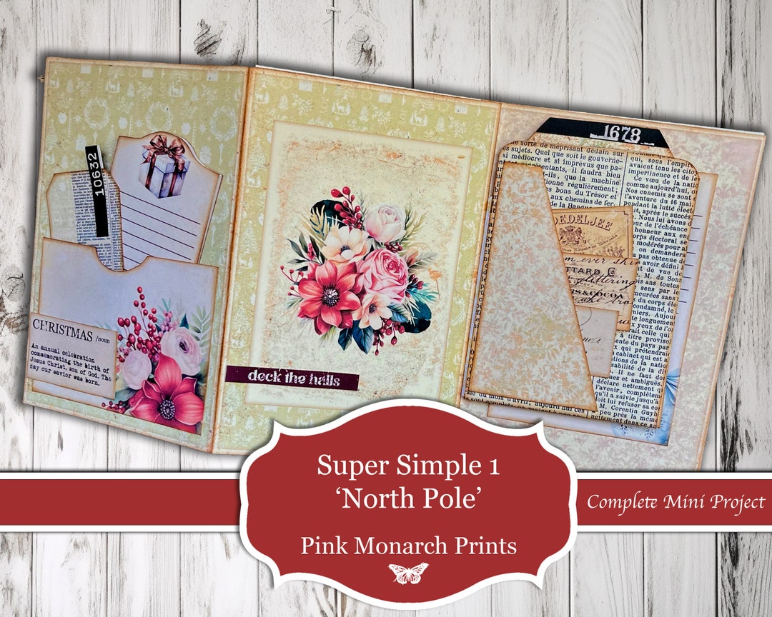 Christmas Super Simples 1, North Pole, Junk Journal Kit, Junk Journal ...