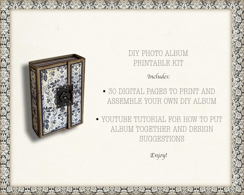 DIY Photo Album, Printable Kit, Supplies and Tutorial, June 2026 Gold ...