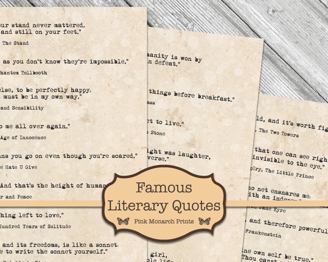 Famous Quotes, Digital Quotes, Printable Quotes From Literature ...