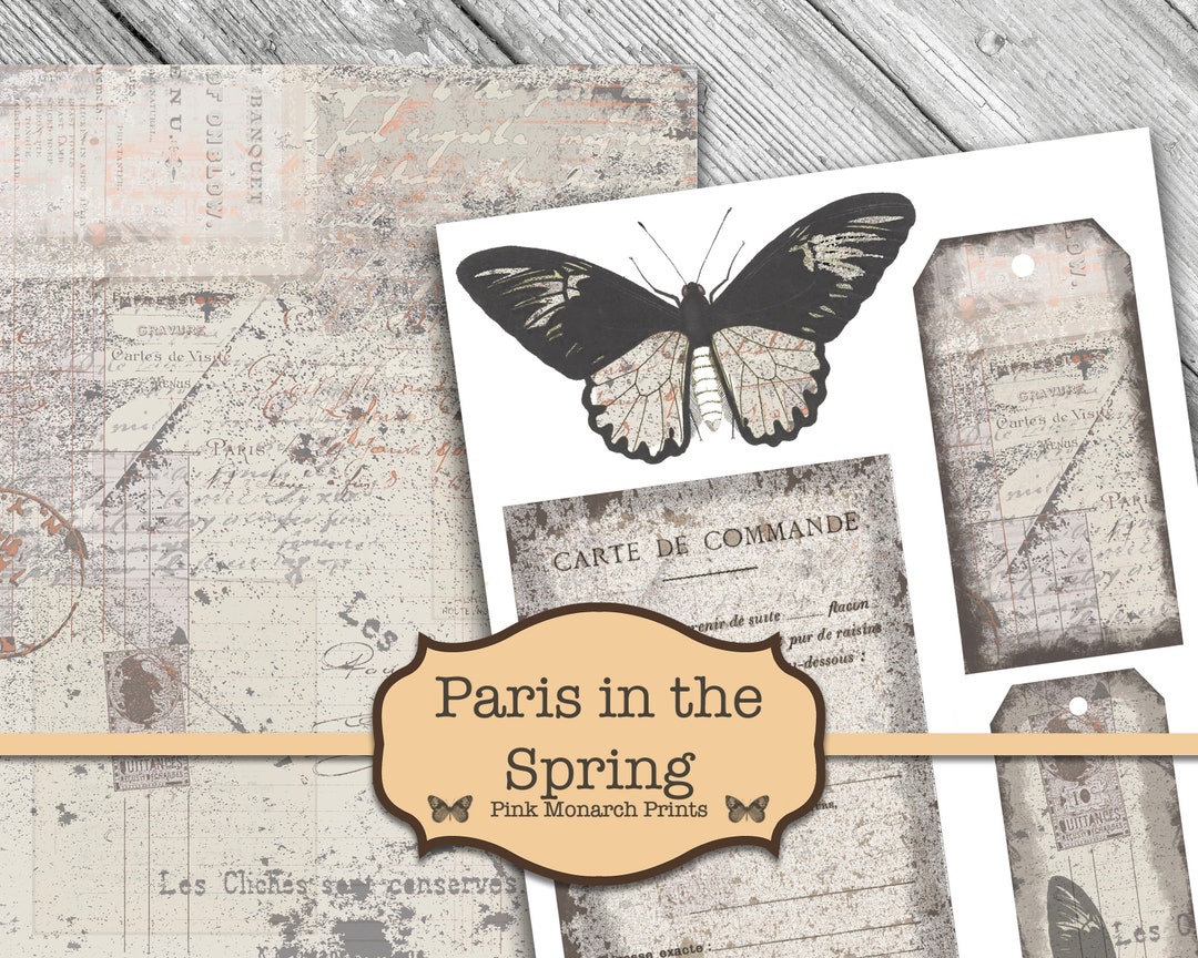 Digital Vintage Paper, Vintage Junk Journaling Set, Digital Paper Pack ...