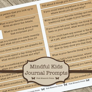 Mindfulness Journal for Kids, Digital Junk Journaling Words, Printable ...