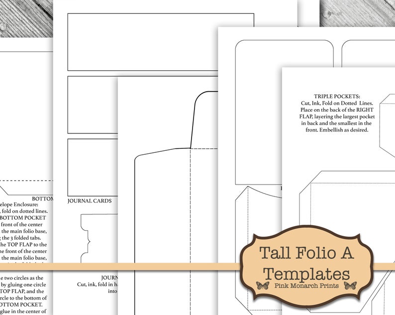 Tall Folio A Template, Junk Journal Kit, Digital Junk Journal, Junk ...