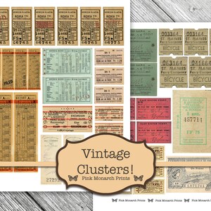 Vintage Clusters, Junk Journal Supplies, Vintage Ephemera, Junk Journal ...