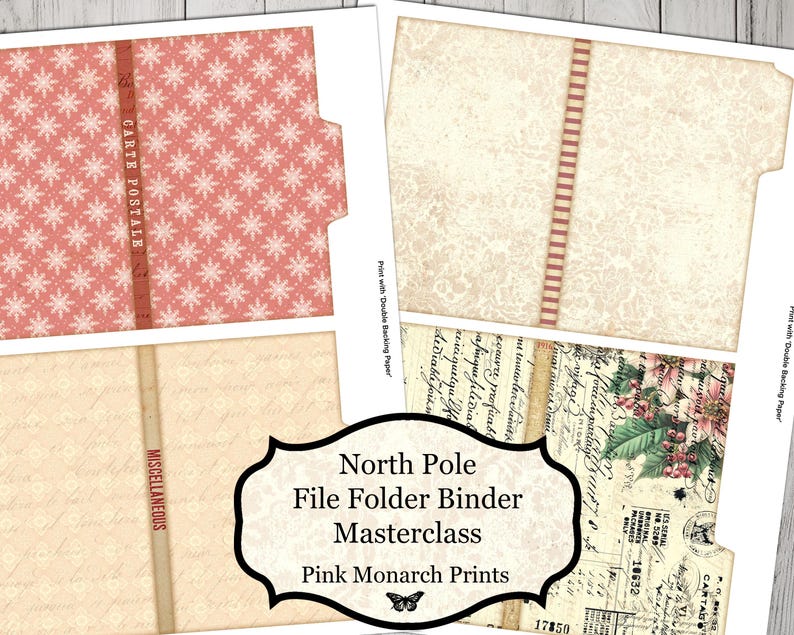 North Pole File Folder Binder, Masterclass, Christmas Folio, Digital ...