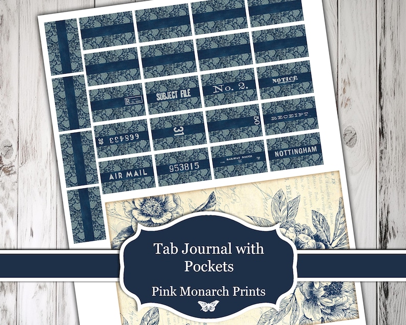 Tab Journal With Pockets, January 2025 Mini Project, Printable Kit ...