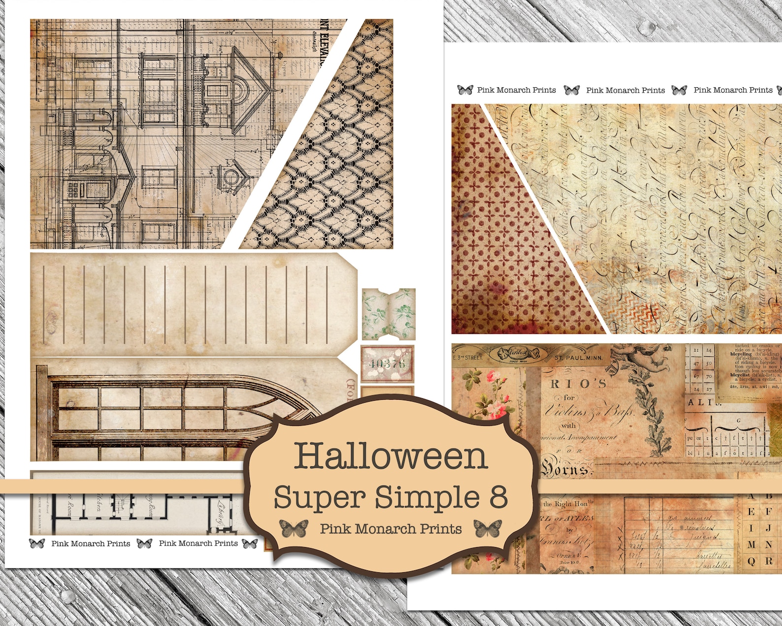Halloween Super Simples 8, Junk Journal Kit, Junk Journal, Folio, Junk ...