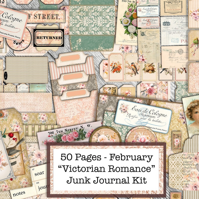 Pink Victorian Digital - Etsy
