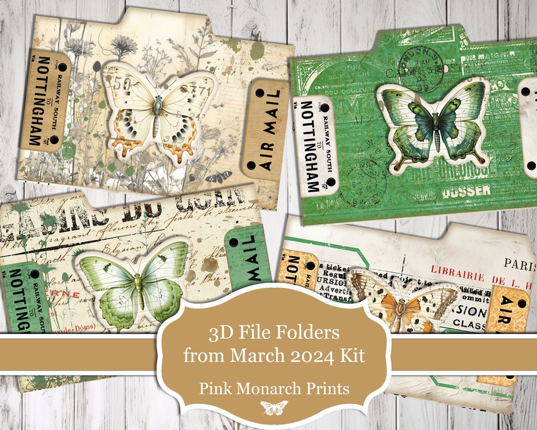 3D File Folders, Mini Project From March Subscription, Green, Pockets ...
