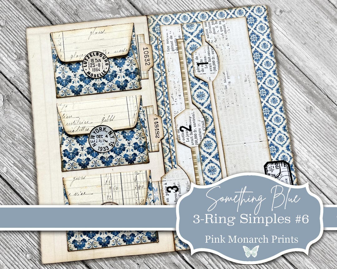 Something Blue Junk Journal Kit #6: Scrapbooking Folio (digital ...