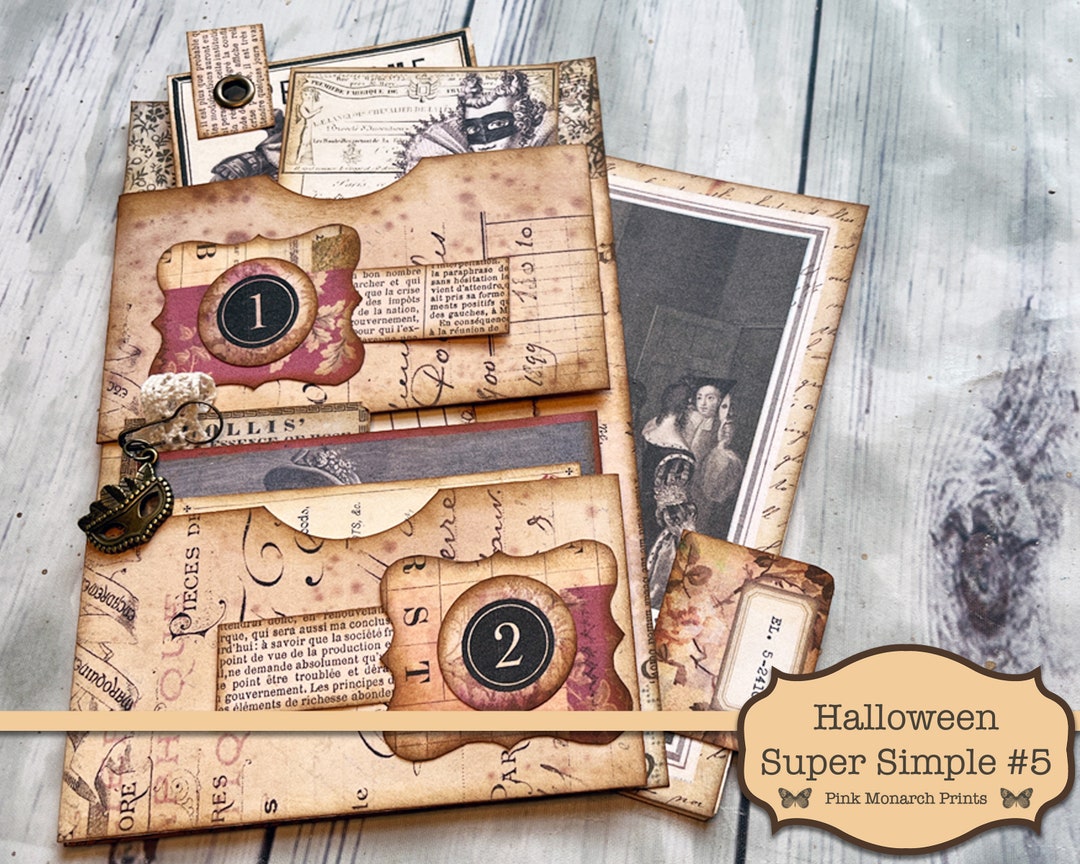 Halloween Super Simples 5, Junk Journal Kit, Junk Journal, Folio, Junk ...