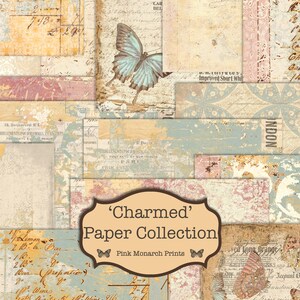 Charmed Papers, Junk Journal Digital Papers, Printable Junk Journal ...