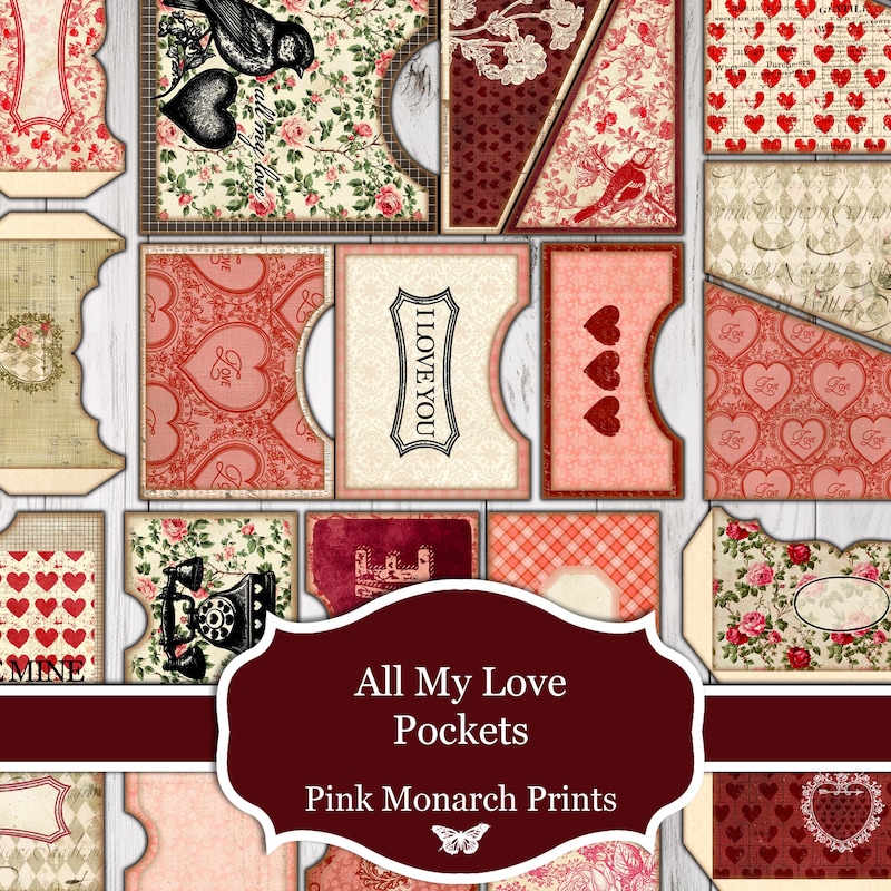 Pink & Burgandy Prints - Etsy