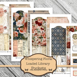 Whispering Florals, Junk Journal Kit, Digital Junk Journal, Junk ...