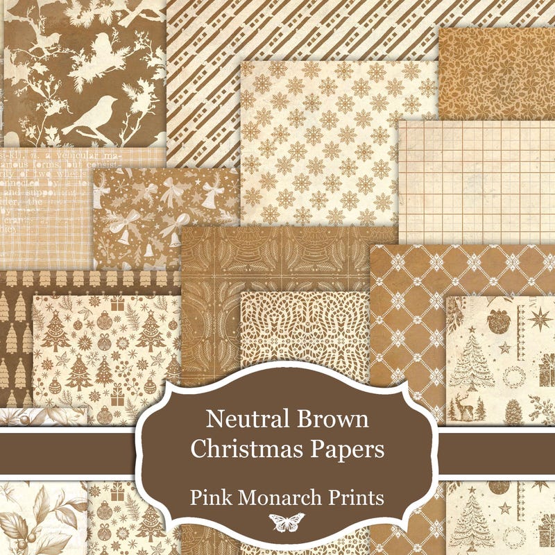 Christmas Digital Paper - Etsy