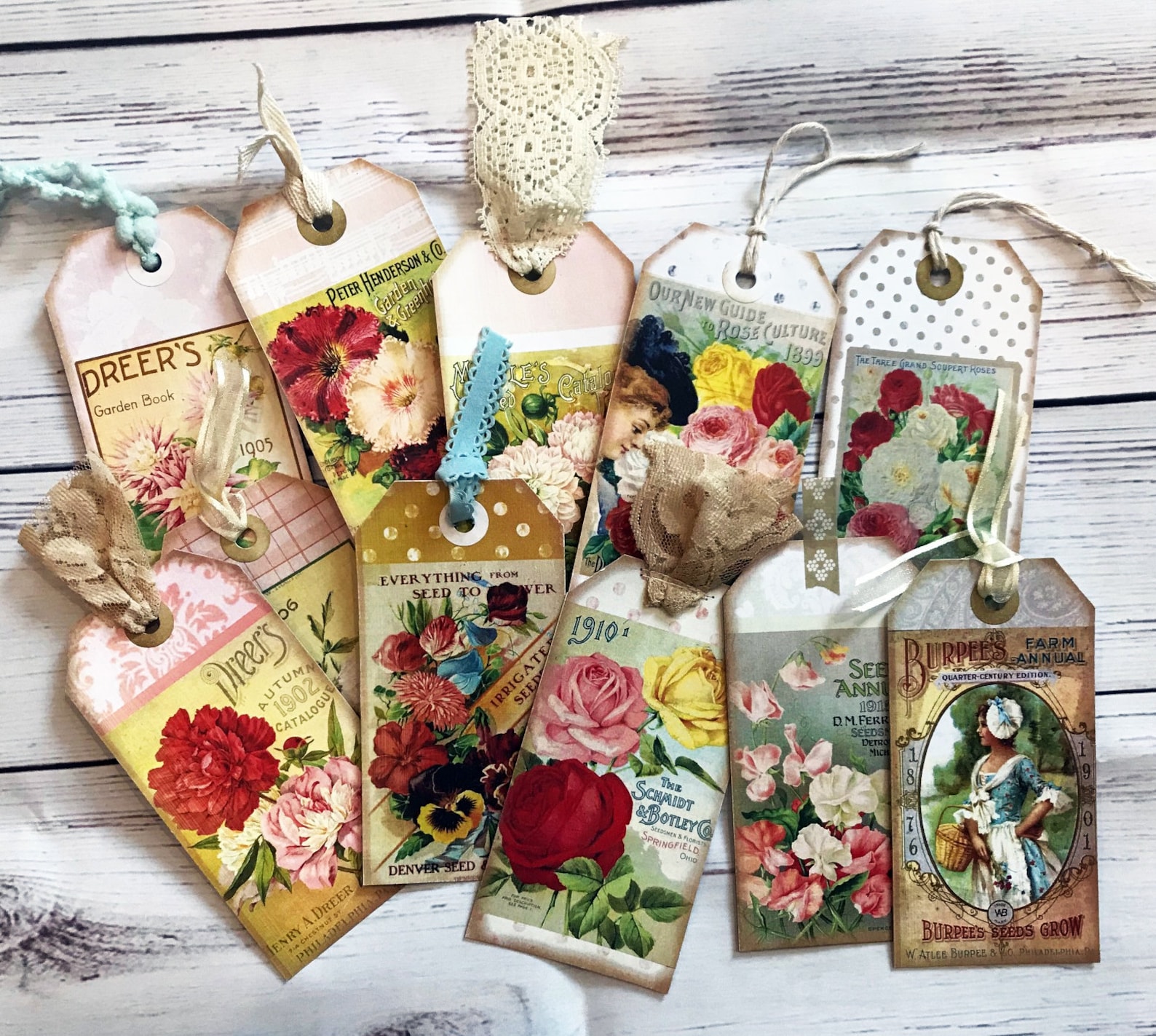 30 Seed Catalog Tags, Junk Journaling Tags, Seed Packets Junk Journals ...