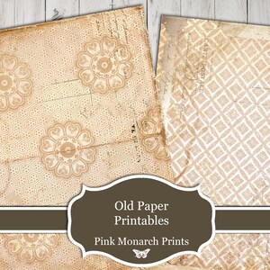 Old Paper, Printable, Junk Journal Printable, Vintage, Scrapbooking ...