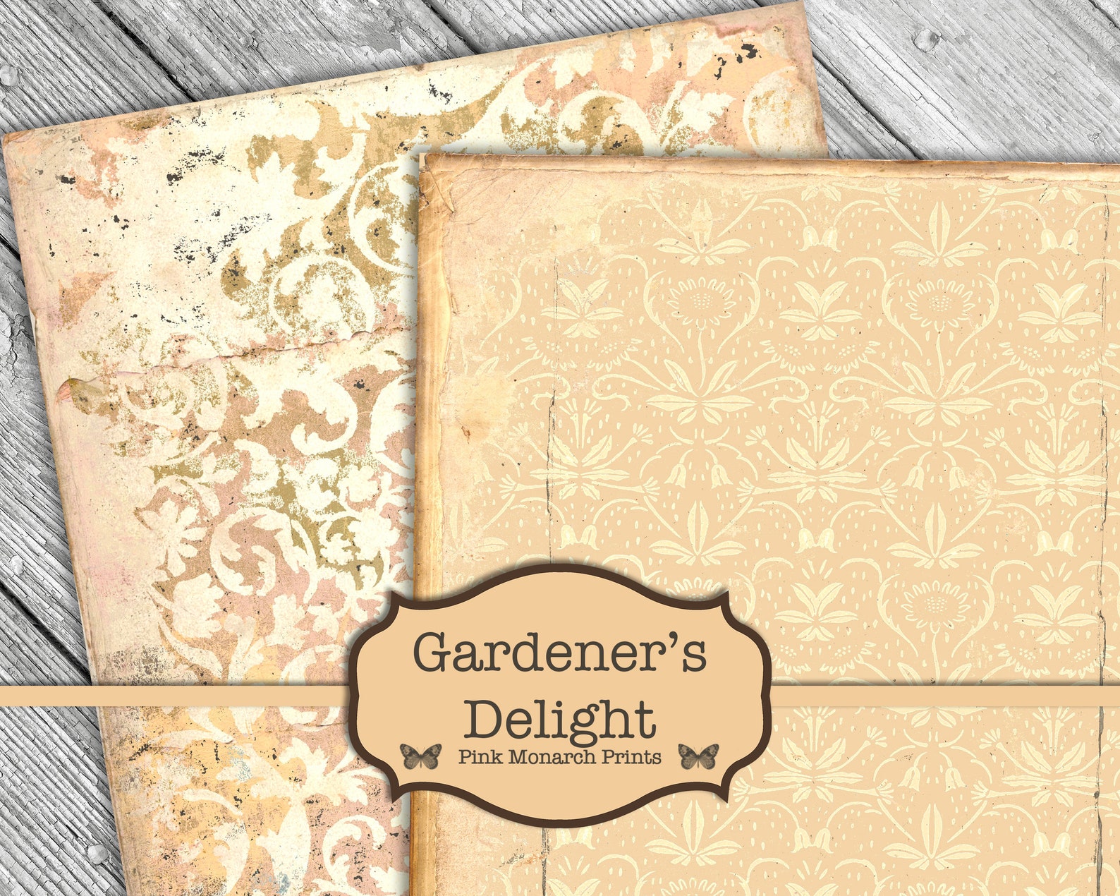 Gardeners Delight Papers Junk Journal Kit Digital Junk - Etsy
