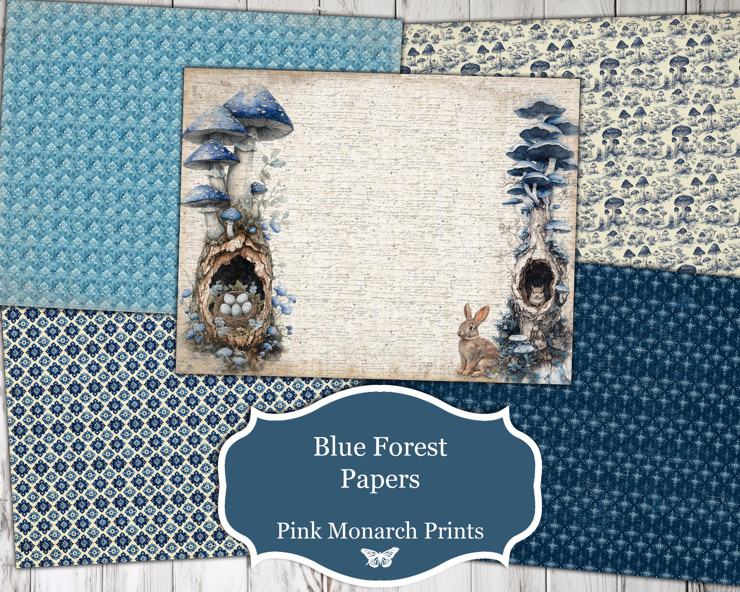 Blue Forest Papers: Printable Scrapbook and Junk Journaling Pages ...