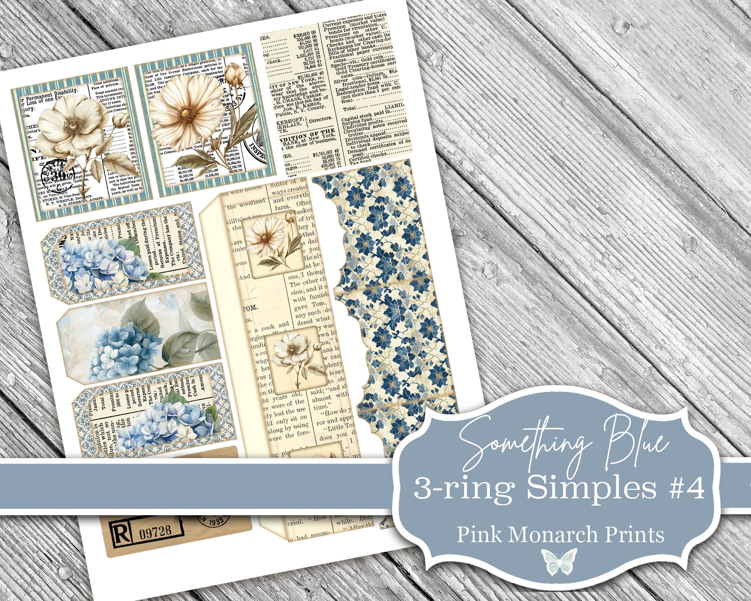 Something Blue Junk Journal Kit #4: Scrapbooking Folio (digital ...