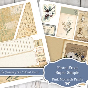 Frosted Floral Super Simple, January 2024 Sub Kit, Junk Journal Kit ...