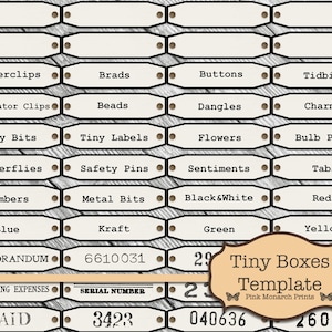 Tiny Boxes Template: Printable Junk Journal Ephemera (digital Download ...