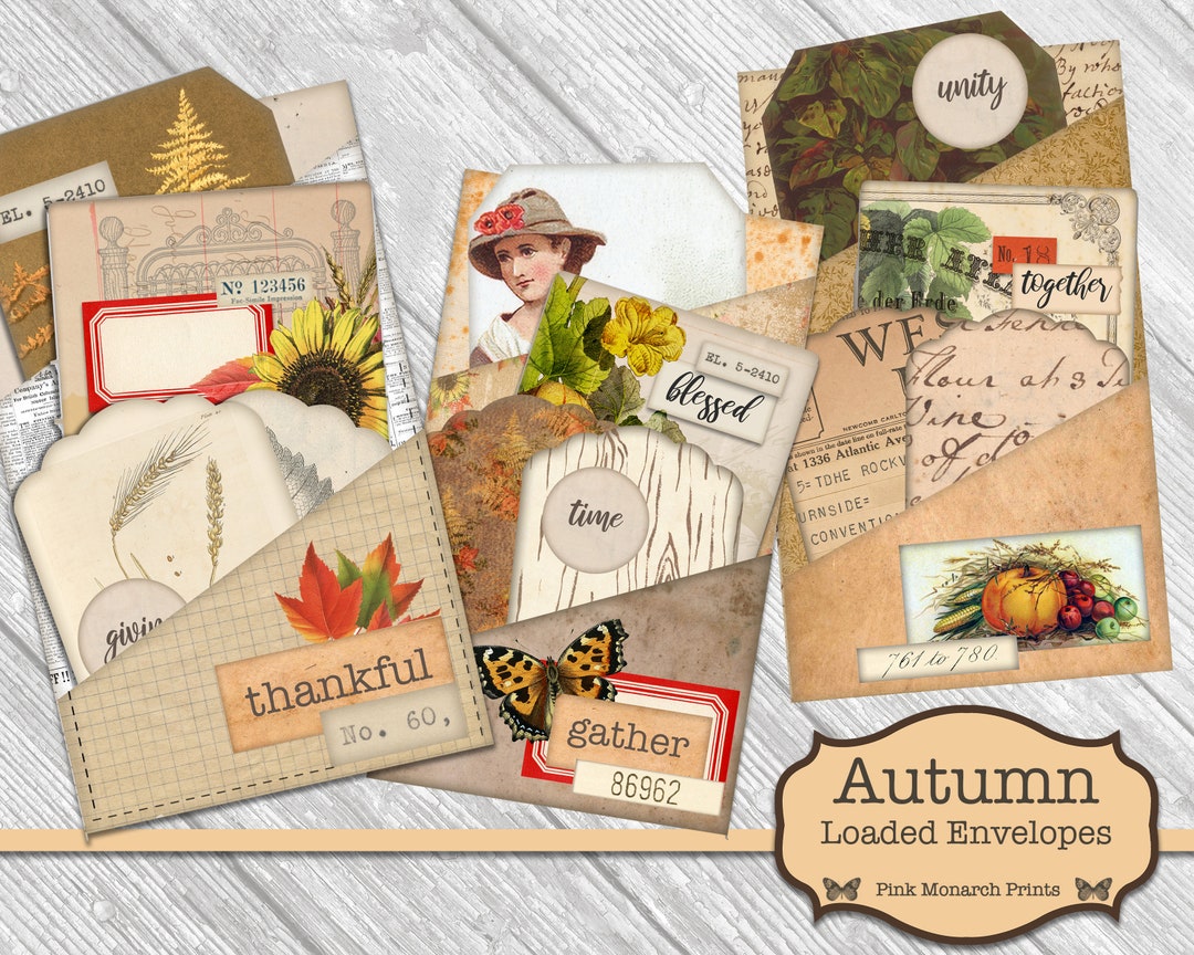 Junk Journal Kit, Fall Ephemera, Junk Journal Fall, Junk Journal ...