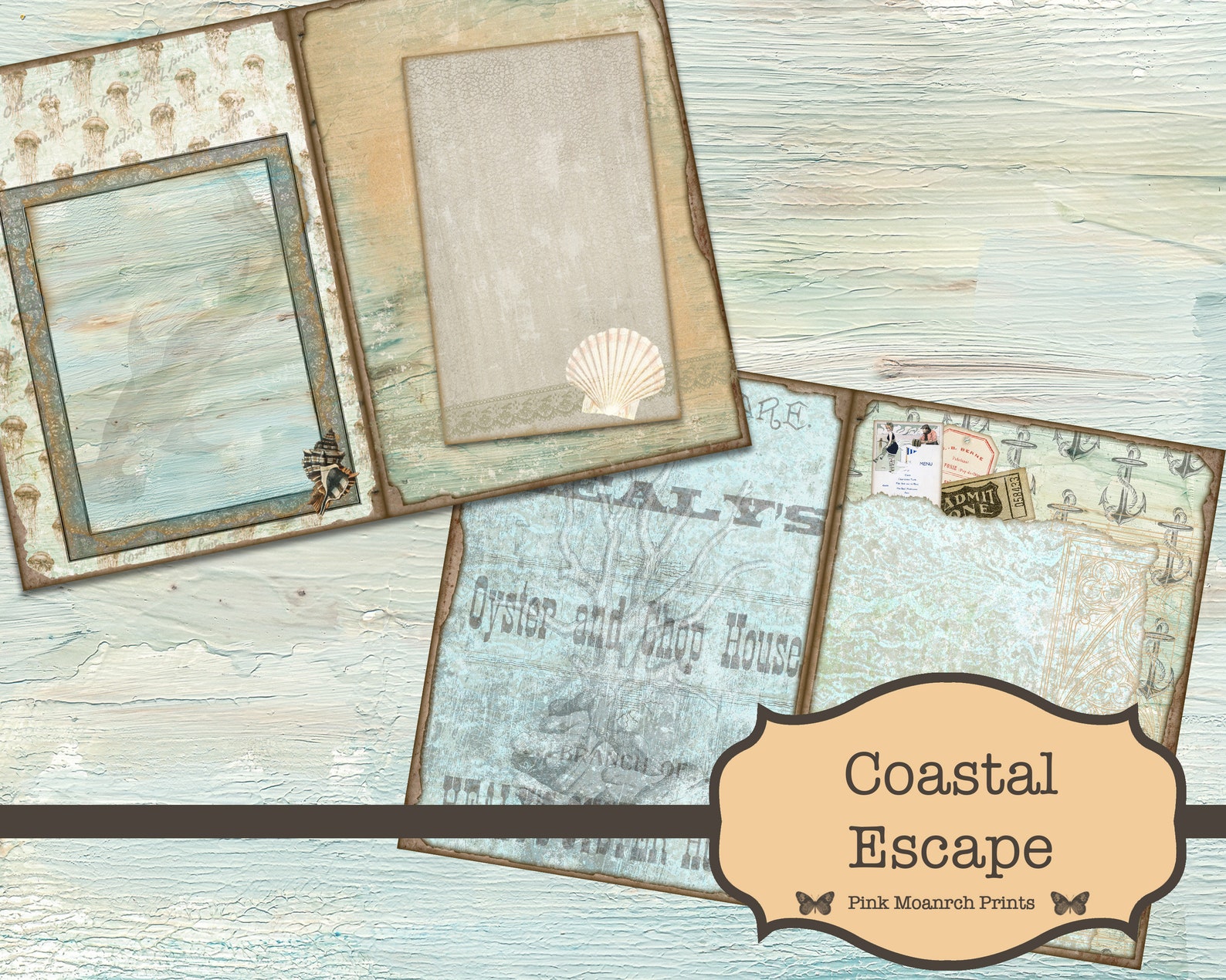 Junk Journal Ocean, Junk Journal Beach Kit, Nautical Junk Journaling ...