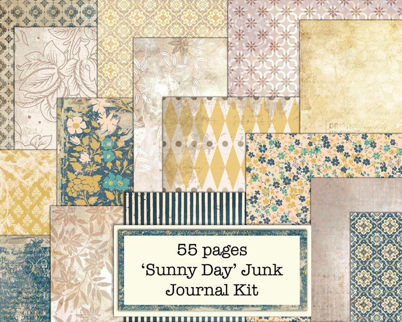 Sunny Day Junk Journal Kit: 55 Pages, Large Printable Collection for ...