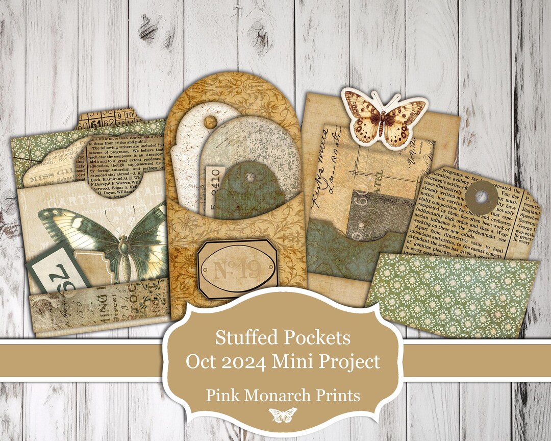 Stuffed Pockets October 2024 Mini Project, Tattered Wings Kit, Folio ...